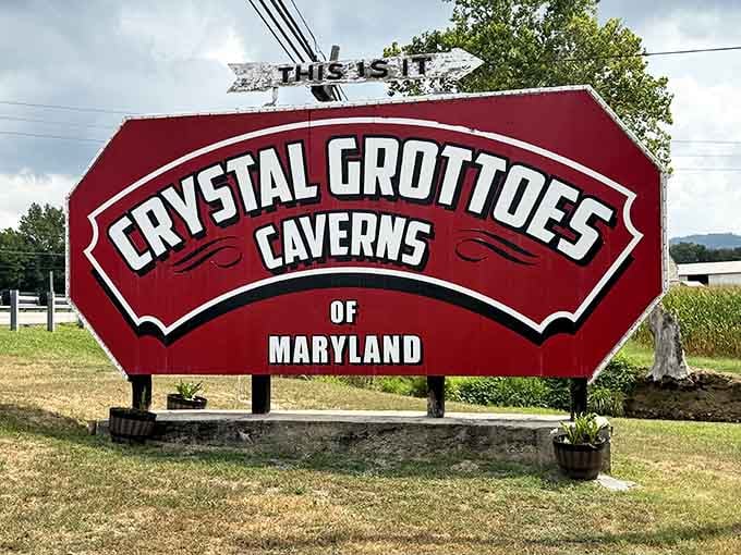 You know you're in for something special when even the roadside sign radiates pride about what's waiting below.