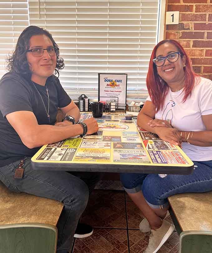 The smiles say it all: this is what happens when breakfast exceeds expectations and fills your belly.