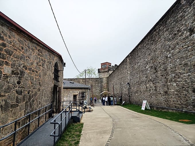 The fortress-like exterior walls remind you this place was built to keep people in, not welcome them home.