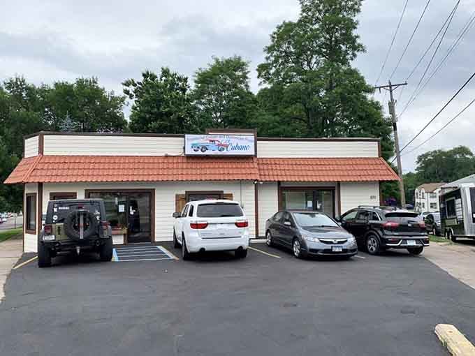 The parking lot view isn't glamorous, but who cares when authentic Caribbean food waits just steps away inside?