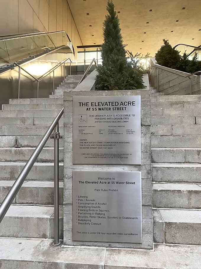 The entrance that thousands walk past daily without realizing paradise sits just one escalator ride away.