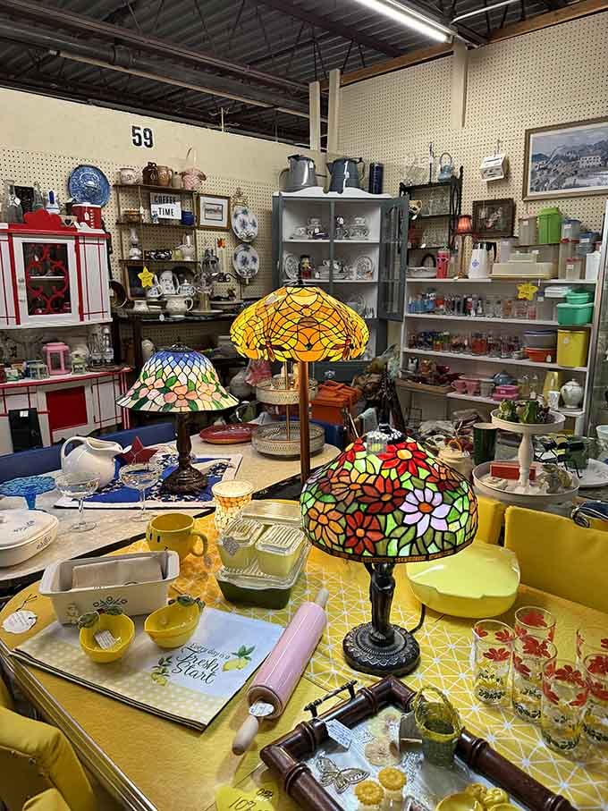 Tiffany-style lamps casting colorful glows that transform ordinary spaces into something genuinely magical and warm.