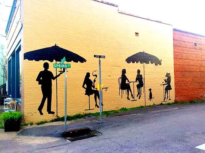 Even the exterior mural celebrates the good life, because West Columbia knows how to appreciate the important things in life.