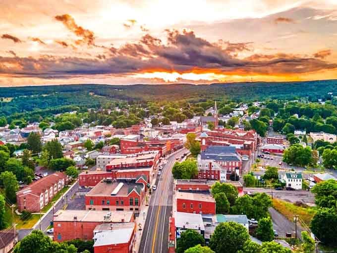 Frostburg spreads across the mountainside at sunset, a community where affordability and beauty coexist in perfect harmony.