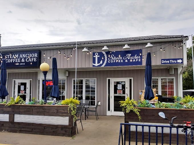 Steam Anchor serves up caffeine and community in equal measure, the perfect fuel for river town exploring.