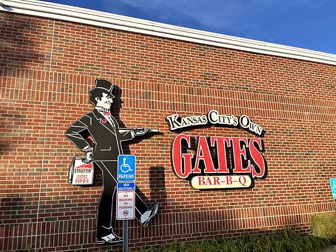 That dapper mascot on the brick wall has been pointing hungry folks toward happiness for generations now.