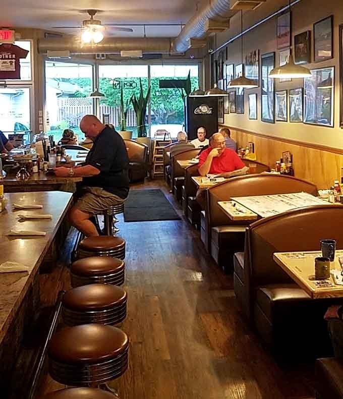 Cozy booths and friendly atmosphere make every visit feel like coming home to good food.