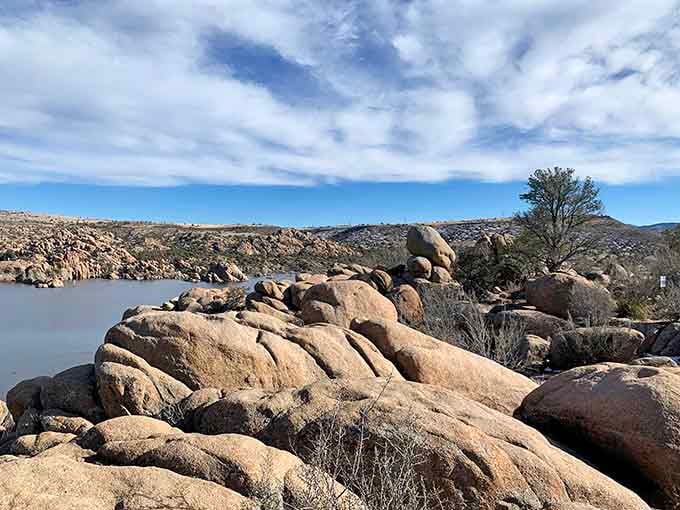 Rounded boulders cluster together like a family reunion of rocks, each one more photogenic than the last.