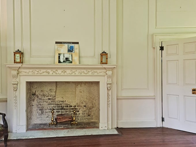 The Long Room lives up to its name, with original details that survived centuries of South Carolina's moody weather.