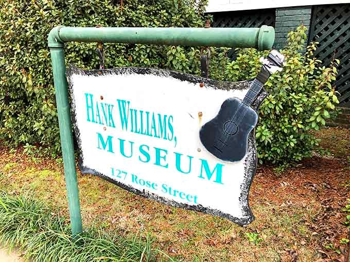 Simple signage points the way to musical history, proving you don't need flash when you've got substance.