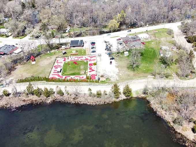 From above, Hell looks surprisingly peaceful and green, proving that even places with notorious names can be downright picturesque.