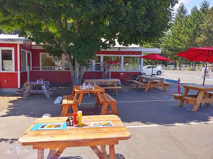 Outdoor seating where you can enjoy your breakfast surrounded by some of California's most magnificent natural beauty.