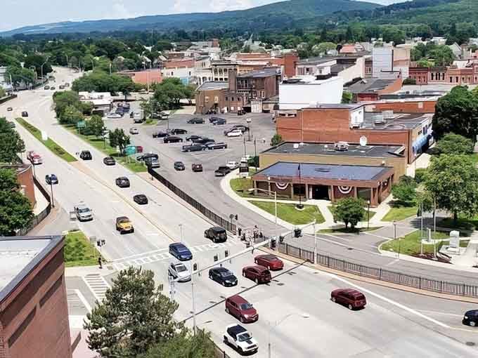 From above, Hornell reveals itself as a real community with actual neighborhoods, not just investment properties.