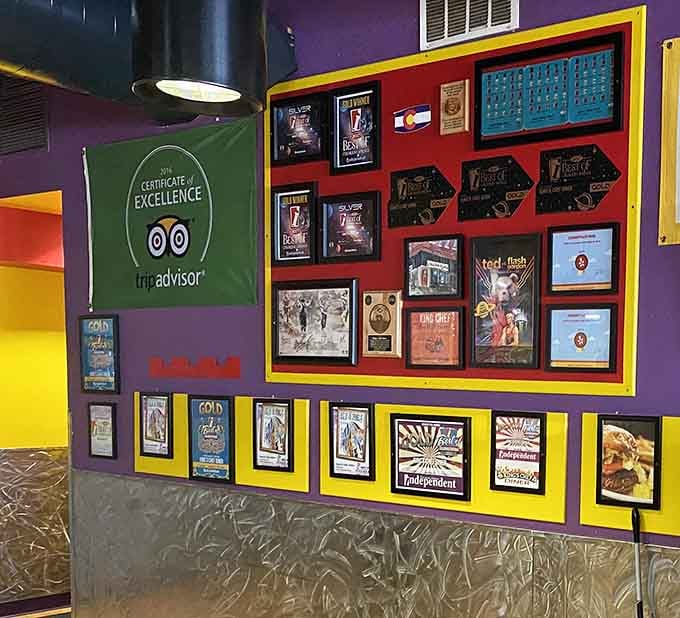 Awards and accolades cover the walls, telling the story of a diner that's earned its breakfast reputation honestly.