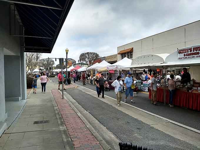 Farmers market stalls overflow with local goods where supporting your community and stretching your dollar happen simultaneously every week.