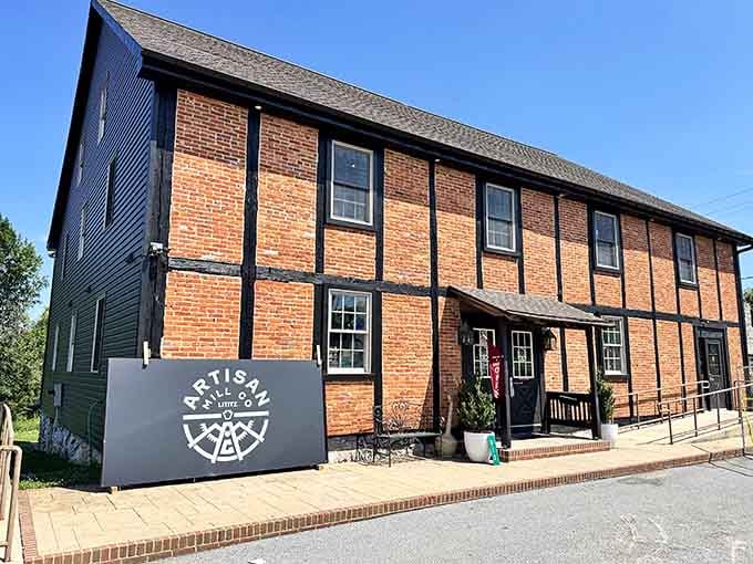 Artisan Mill Company sits in a structure that remembers when "handcrafted" wasn't a marketing buzzword but standard practice.