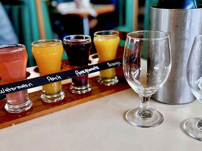A mimosa flight lets you taste the rainbow before noon, which feels delightfully rebellious and perfectly acceptable.