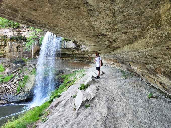 Standing behind the falls feels like discovering a secret room in your favorite house, unexpected and absolutely magical.