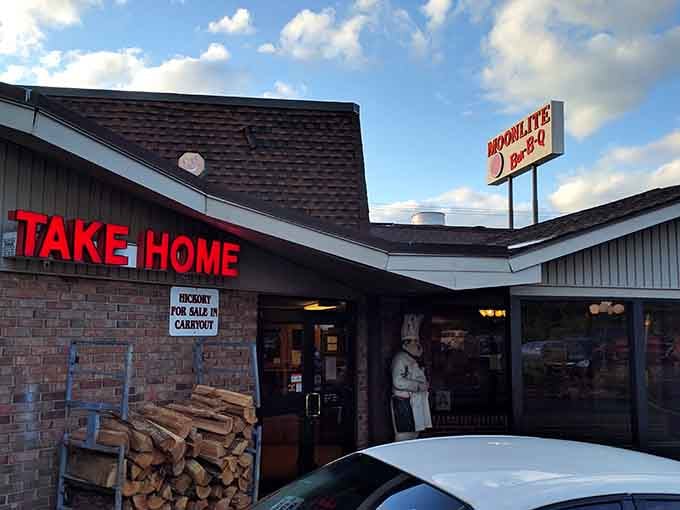 When the "TAKE HOME" sign glows this bright, it's practically begging you to stock your freezer properly.