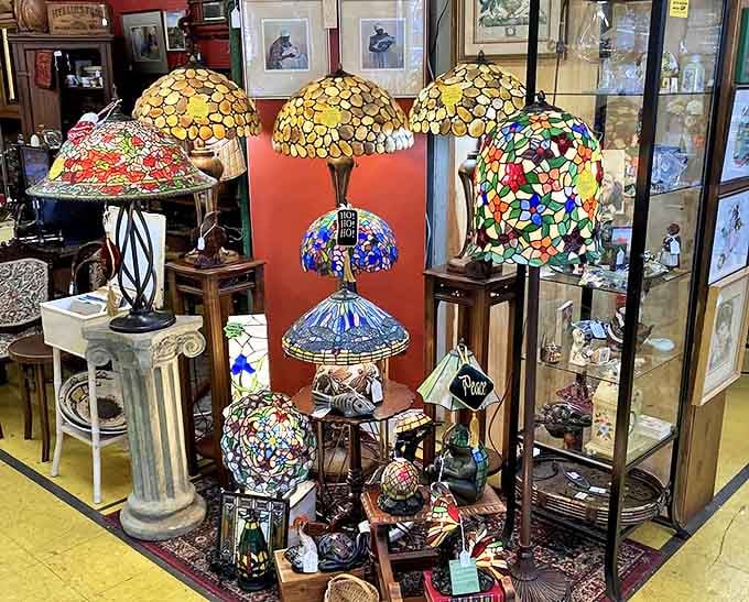 Tiffany-style lamps that transform any room from "just moved in" to "been collecting treasures for decades" with one flip of the switch.