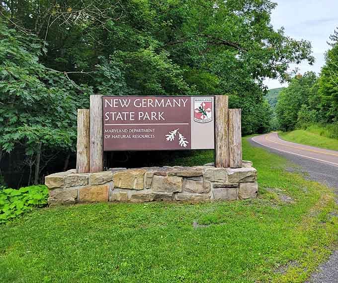 The official welcome sign marking your arrival at one of Maryland's most underrated natural treasures.