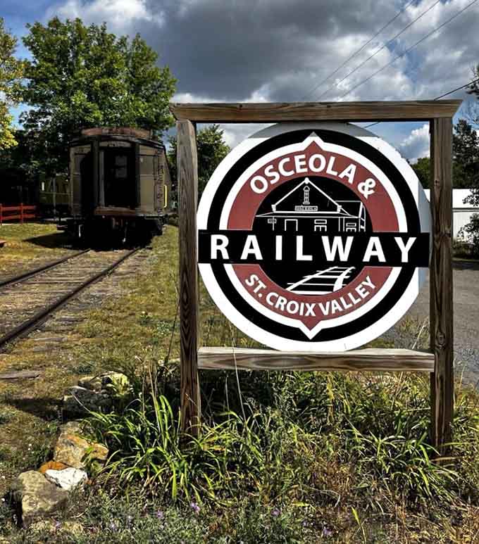 The railway's sign welcomes visitors with classic design, promising the kind of authentic experience that doesn't require a virtual reality headset.
