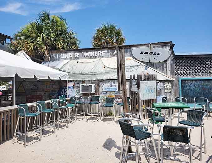 Outdoor seating where sand meets dining area, because sometimes the best table is the one closest to the beach itself.
