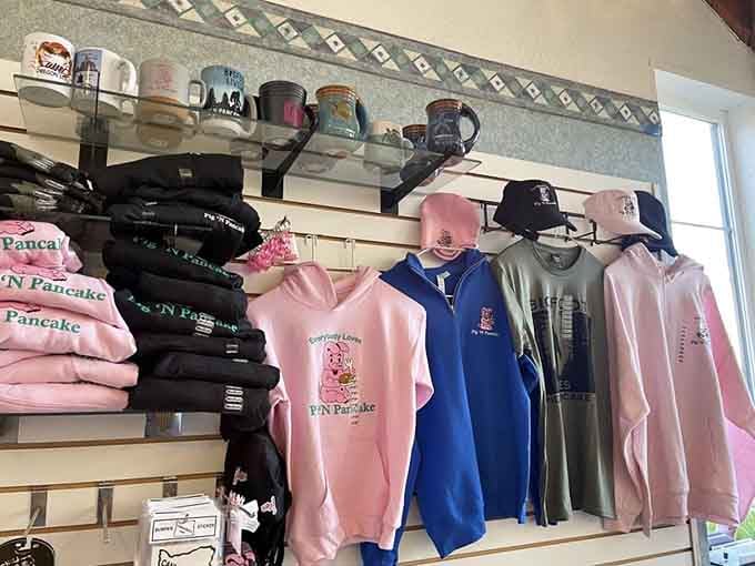 Branded merchandise lets you take home a piece of pancake paradise, though the food memories work just fine too.