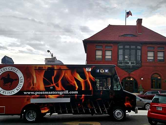 Postmasters Grill's food truck takes their popular menu mobile, spreading culinary joy throughout Camden like a delicious traveling circus.