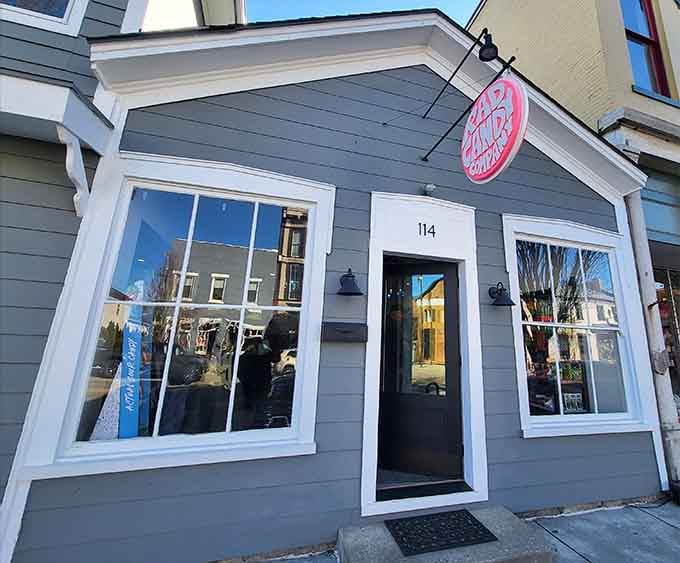 Candy shop storefront that makes you feel like a kid again, which is exactly what good candy stores should do