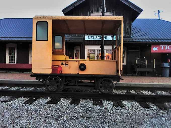 This quirky inspection car looks like what would happen if a golf cart and a train had a baby &ndash; practical, peculiar, and perfectly preserved.