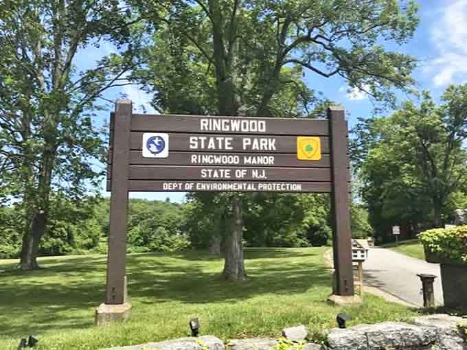 The official welcome sign stands ready to greet visitors seeking their own slice of Garden State paradise.