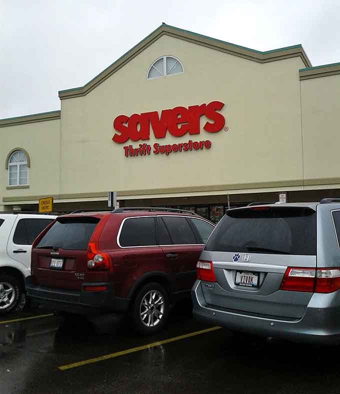 A full parking lot tells the story: locals know where the real deals are hiding.