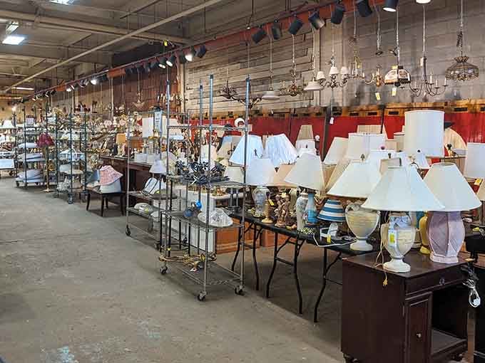 A lighting fixture section so extensive you could illuminate a small city, or just finally replace that builder-grade chandelier.