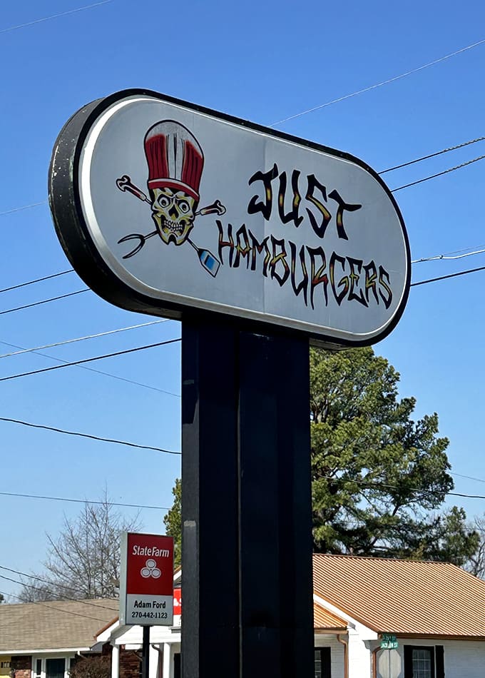 The roadside sign stands tall against the Kentucky sky, a beacon for hungry travelers and locals alike &ndash; promising simple food done extraordinarily well.