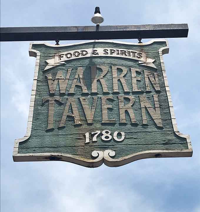"Food & Spirits" indeed &ndash; the tavern's vintage sign proudly displays its 1780 founding date, making it one of America's oldest continuously operating eating establishments.