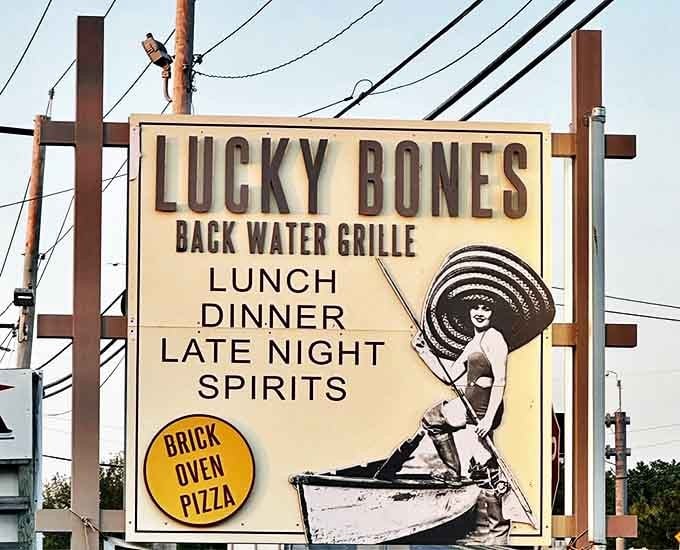 A sign that promises exactly what it delivers &ndash; good food, good drinks, and the kind of experience that makes you extend your vacation by a day.