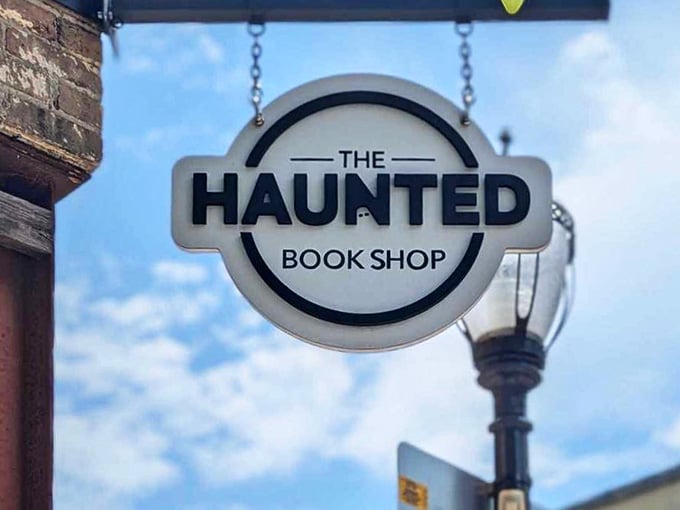 The hanging sign that beckons to passing book lovers like a lighthouse to literary ships. Follow it to your next great read.