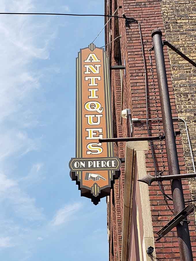 The sign that promises treasures within, standing proud like a beacon for anyone who appreciates things built to last generations.