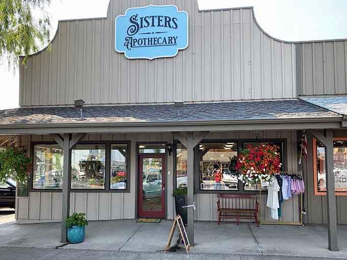 Small-town apothecary charm meets modern needs, because even paradise requires the occasional remedy.