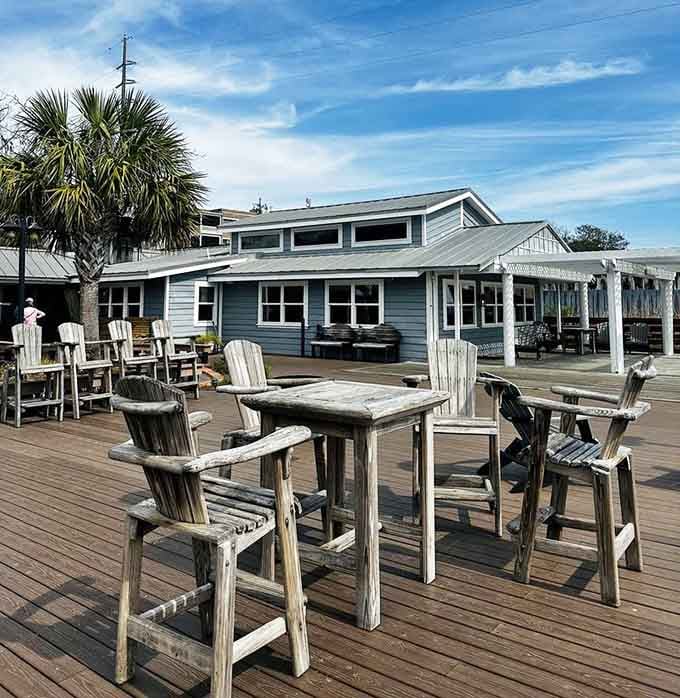 More outdoor seating than most restaurants have indoor, because Georgia weather demands you enjoy it properly.