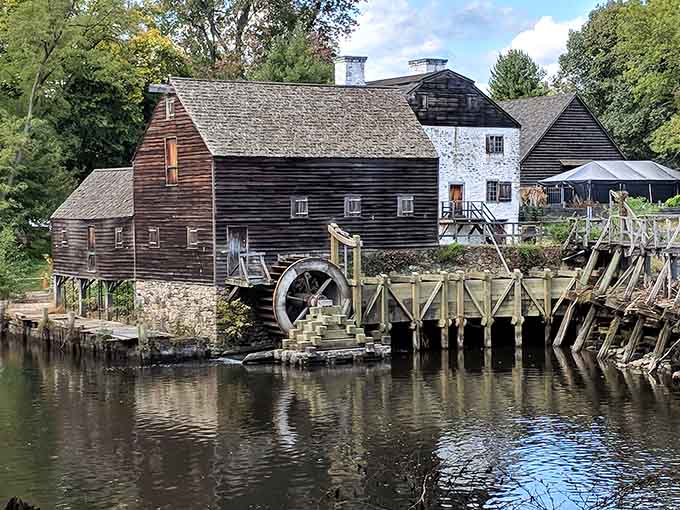 Philipsburg Manor's working grist mill still grinds flour using water power, because some traditions deserve preservation.