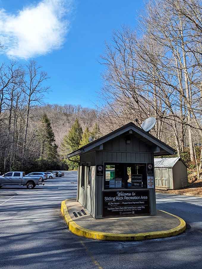 The entrance booth marks the gateway to proving that admission fees don't need to break the bank.