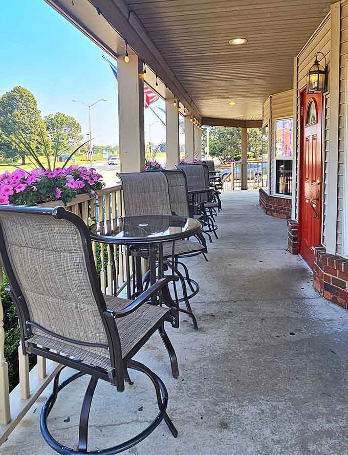 The wraparound porch offers outdoor seating where you can contemplate your butter burger in the fresh Wisconsin air.
