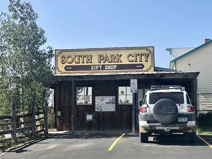The gift shop entrance beckons with promises of souvenirs that actually connect to the history you just experienced.