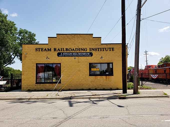 The unassuming entrance to a world-class facility proving Michigan's best treasures hide in unexpected small-town locations.
