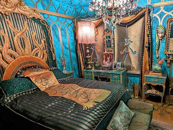Sleeping in this bedroom would either give you the best dreams ever or make you question reality itself.