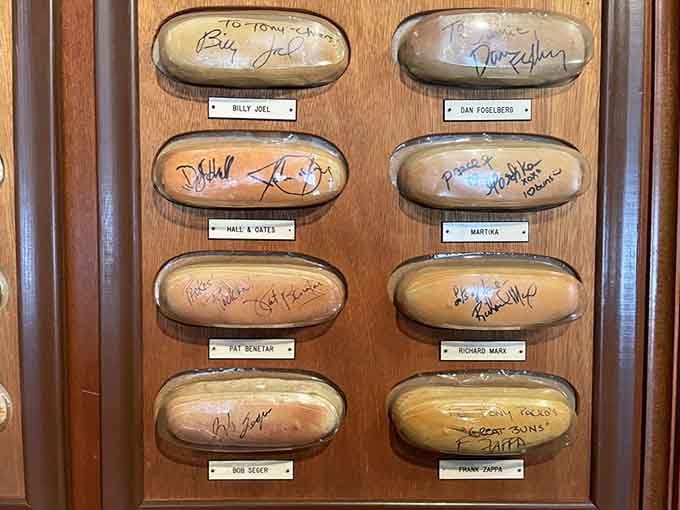 Signed buns from Billy Joel to Frank Zappa&mdash;because nothing says "I made it" like autographing bread products.