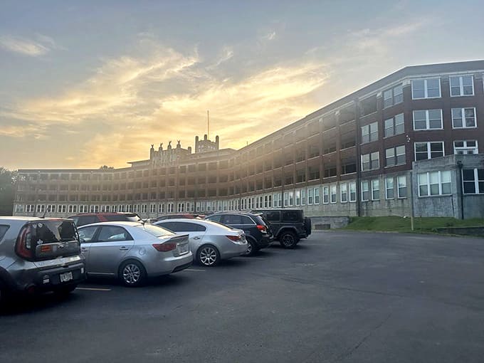 Modern visitors park where horse-drawn ambulances once arrived, delivering patients who rarely left the same way they came.