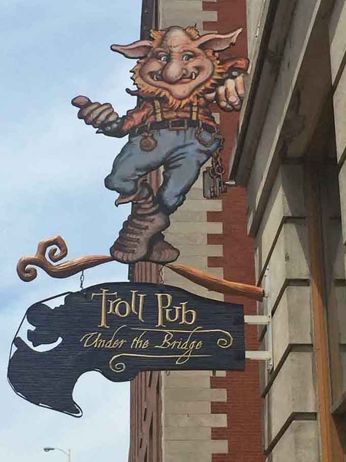 That whimsical signage tells you everything: you're about to eat somewhere that refuses to take itself seriously.